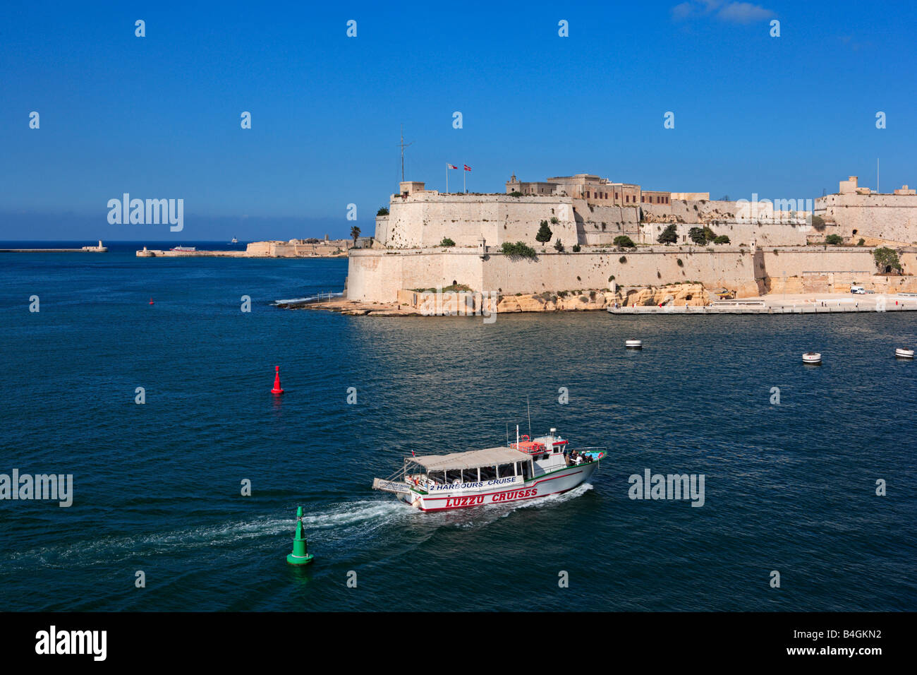 Fort St Angelo and Grand Harbour entrance, Malta Stock Photo - Alamy