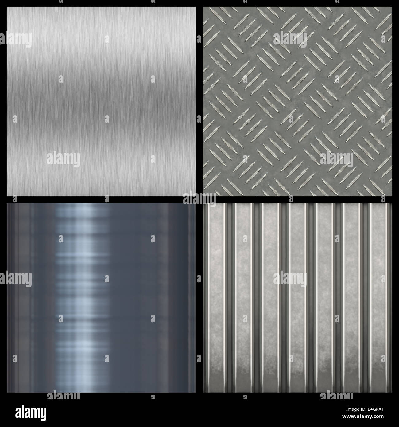 A collection of modern metal textures most tile seamlessly as a pattern ...