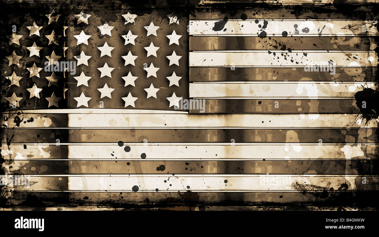 American flag on grunge background Stock Photo - Alamy