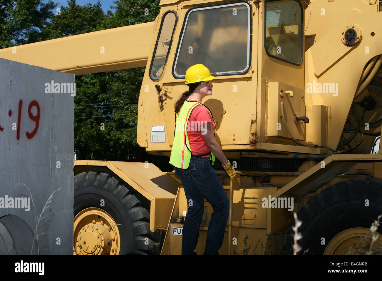 Woman working highway construction site hi-res stock photography and ...
