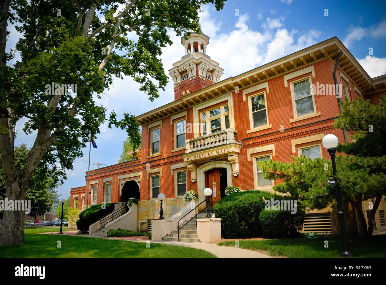 The entrance to the Municipal Hall in Sewickley, Pennsylvania Stock ...