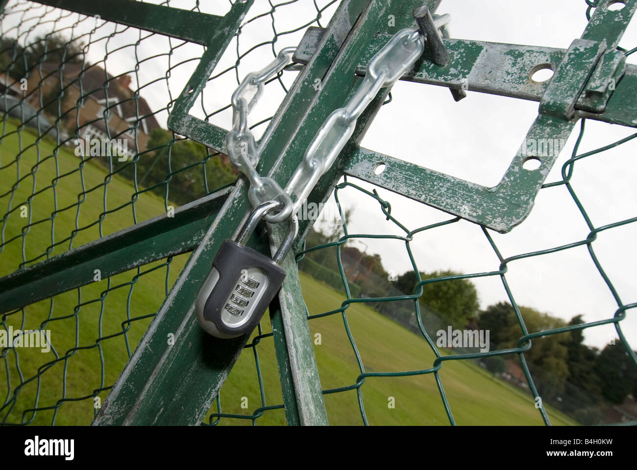 padlock on a gate Stock Photo - Alamy
