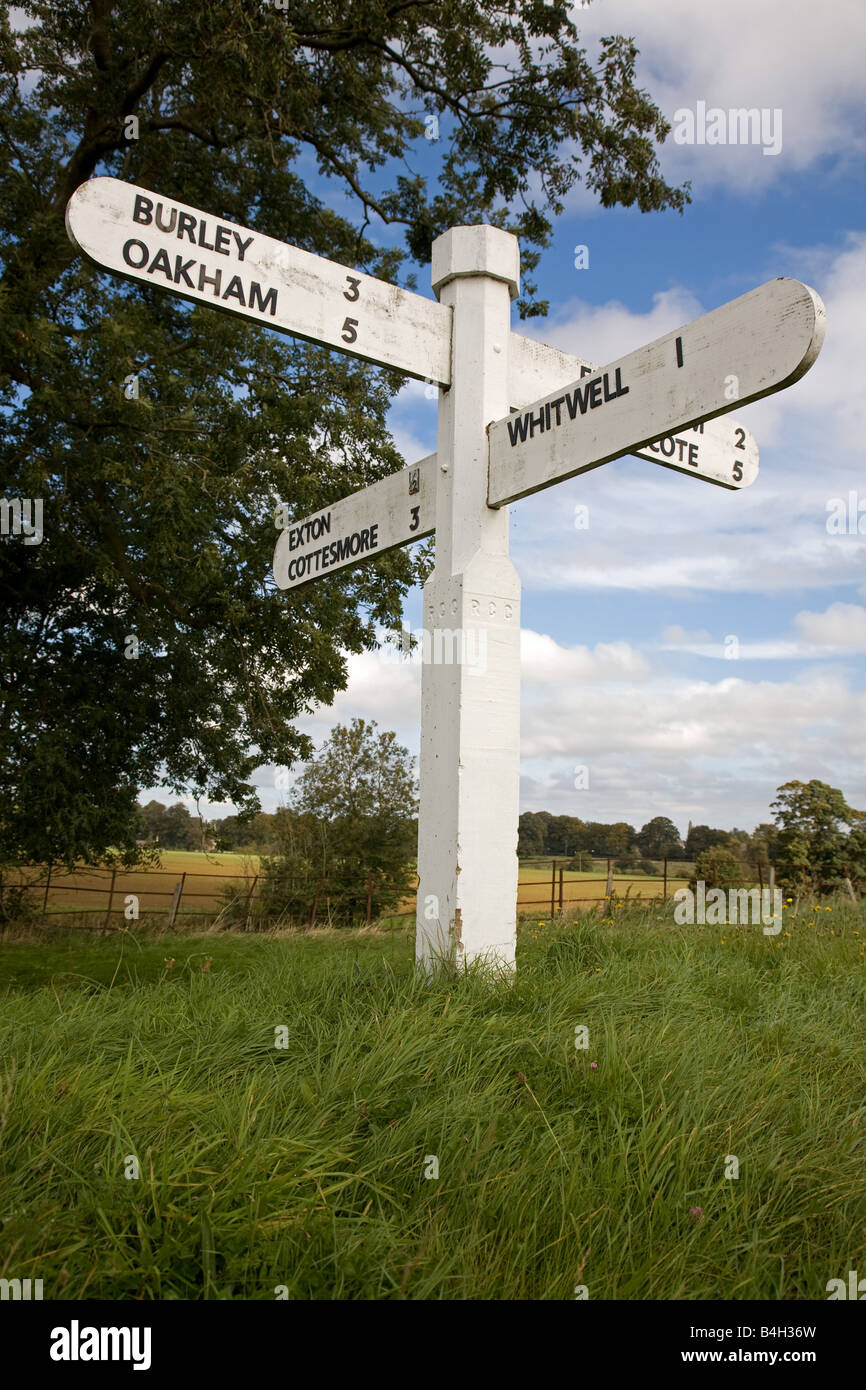 Old Finger Sign Post In Rutland Stock Photo - Alamy