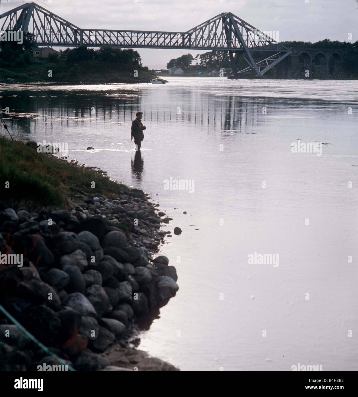 Falls of Lora Connell Bridge Scotland circa 1985 Stock Photo - Alamy