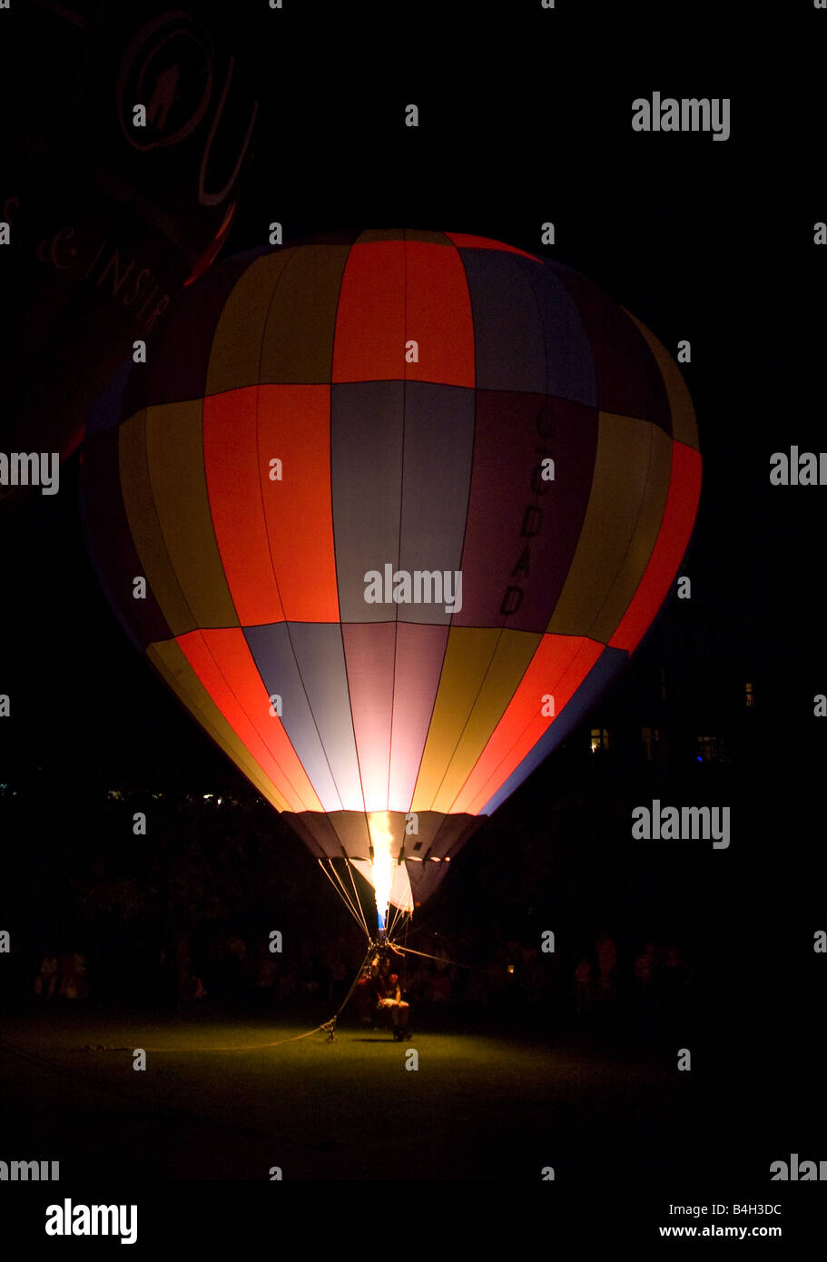Hot air balloon display in Bournemouth gardens during the August Bank ...