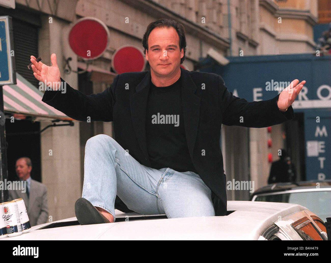 James Belushi American Actor arrives for his London photocall Stock ...