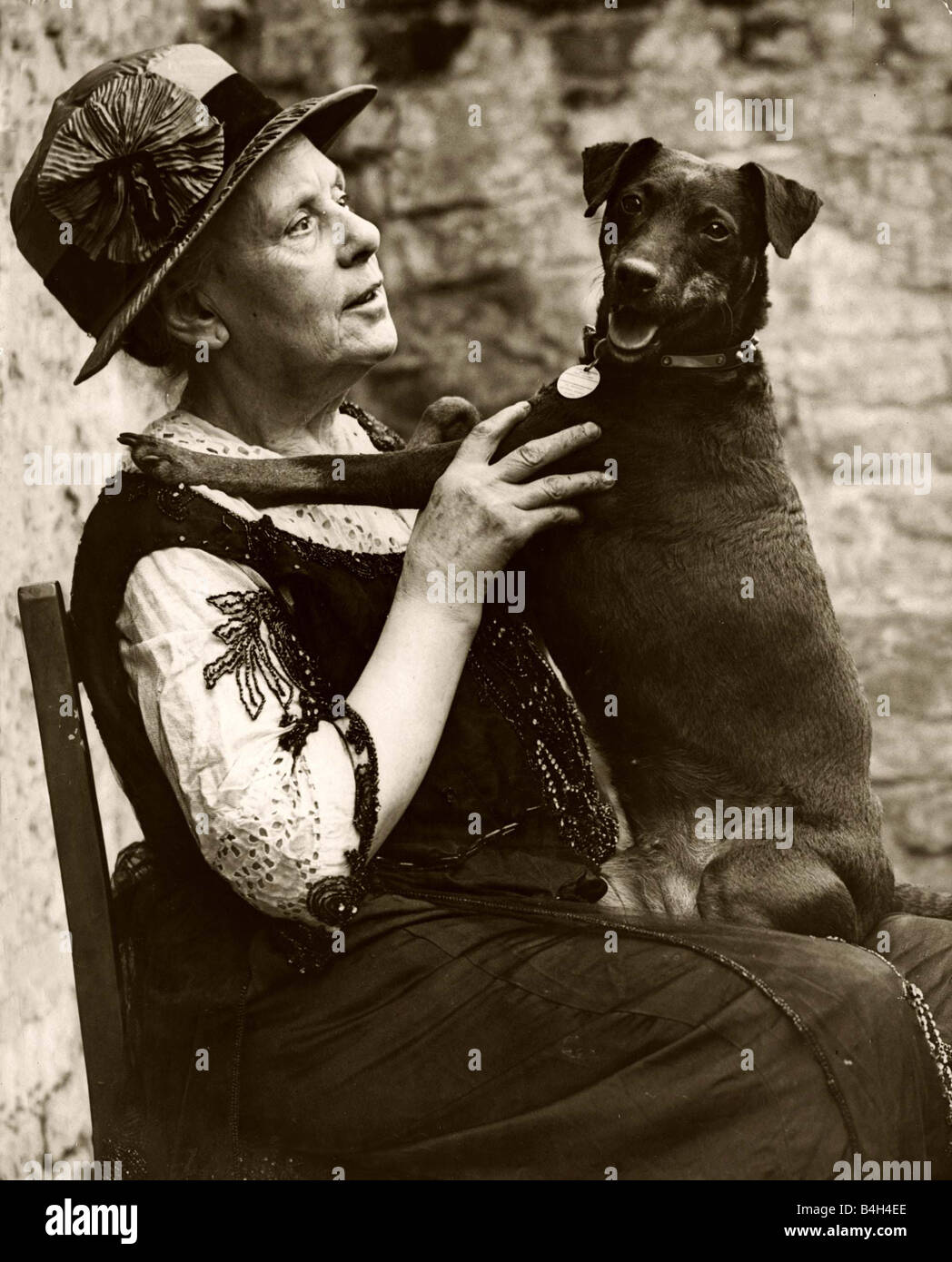 Blind lady Mrs P Marshall was rescued by her dog Queenie when her home ...