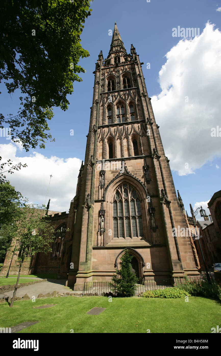 City of Coventry, England. The surviving tower of the Second World War ...