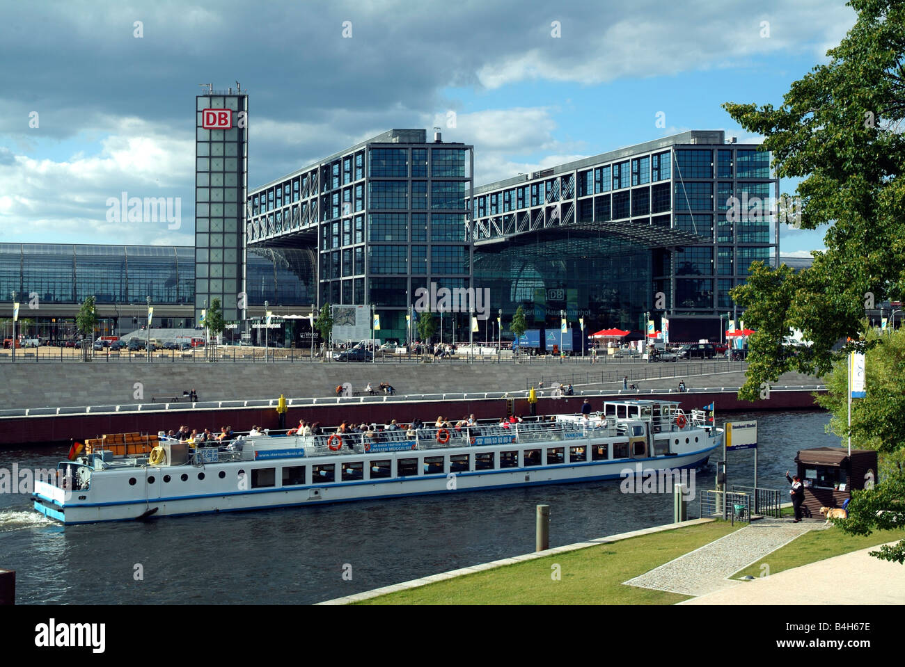 Tourists on boat in river Stock Photo - Alamy