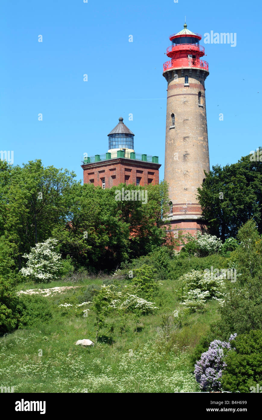 Lighthouse surrounded by trees Stock Photo - Alamy