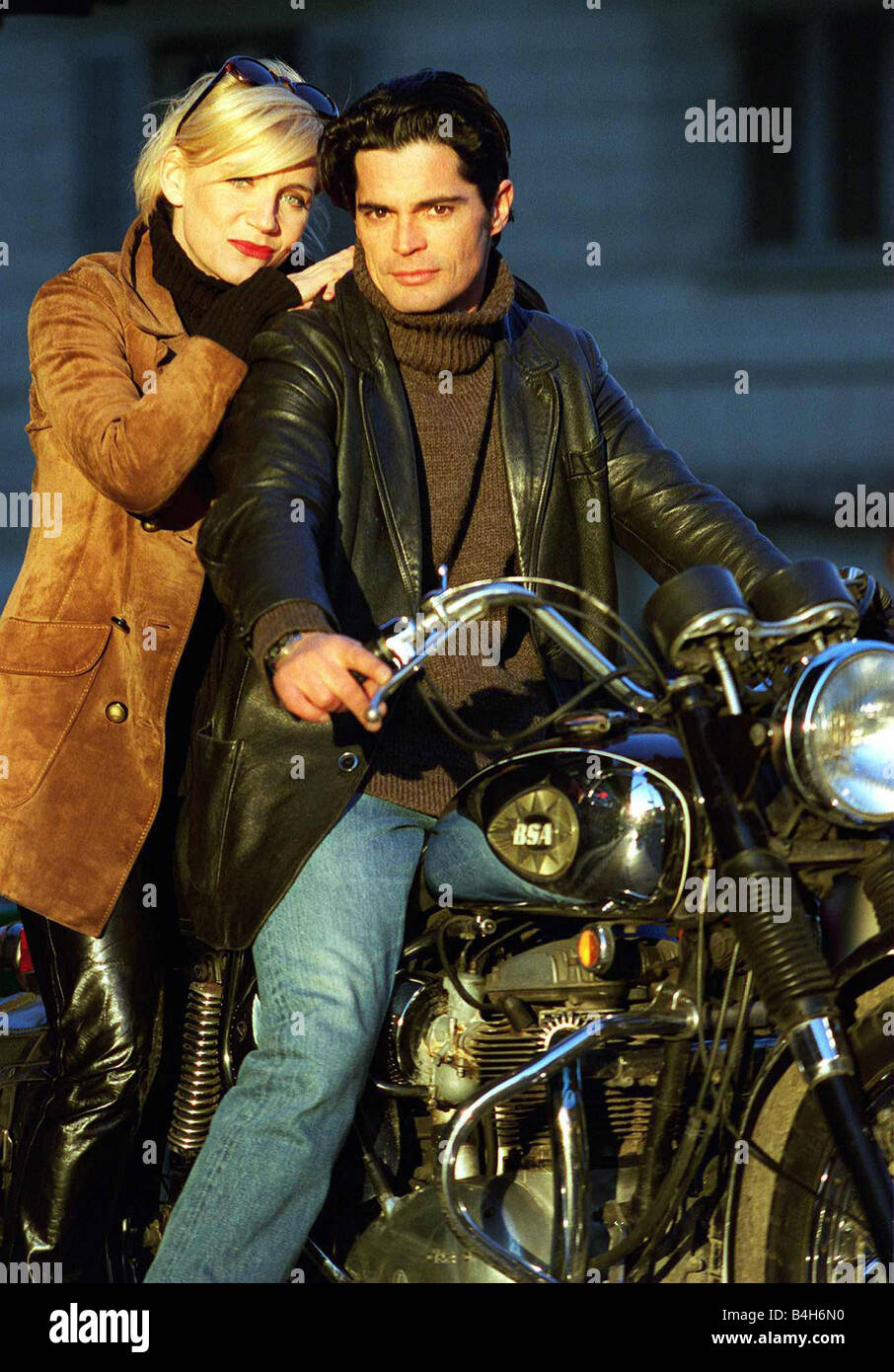 Michelle Collins Actress Boyfriend Fabrizio High Resolution Stock ...