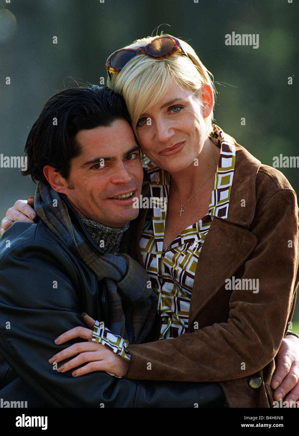 Michelle Collins Actress with boyfriend Fabrizio Tassillini Stock Photo ...