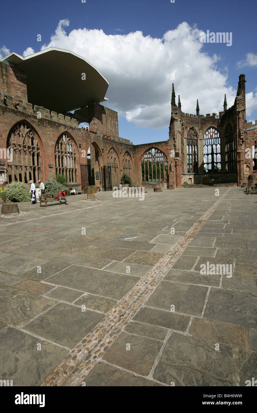 City of Coventry, England. The Second World War (WWII) bombed roofless ...