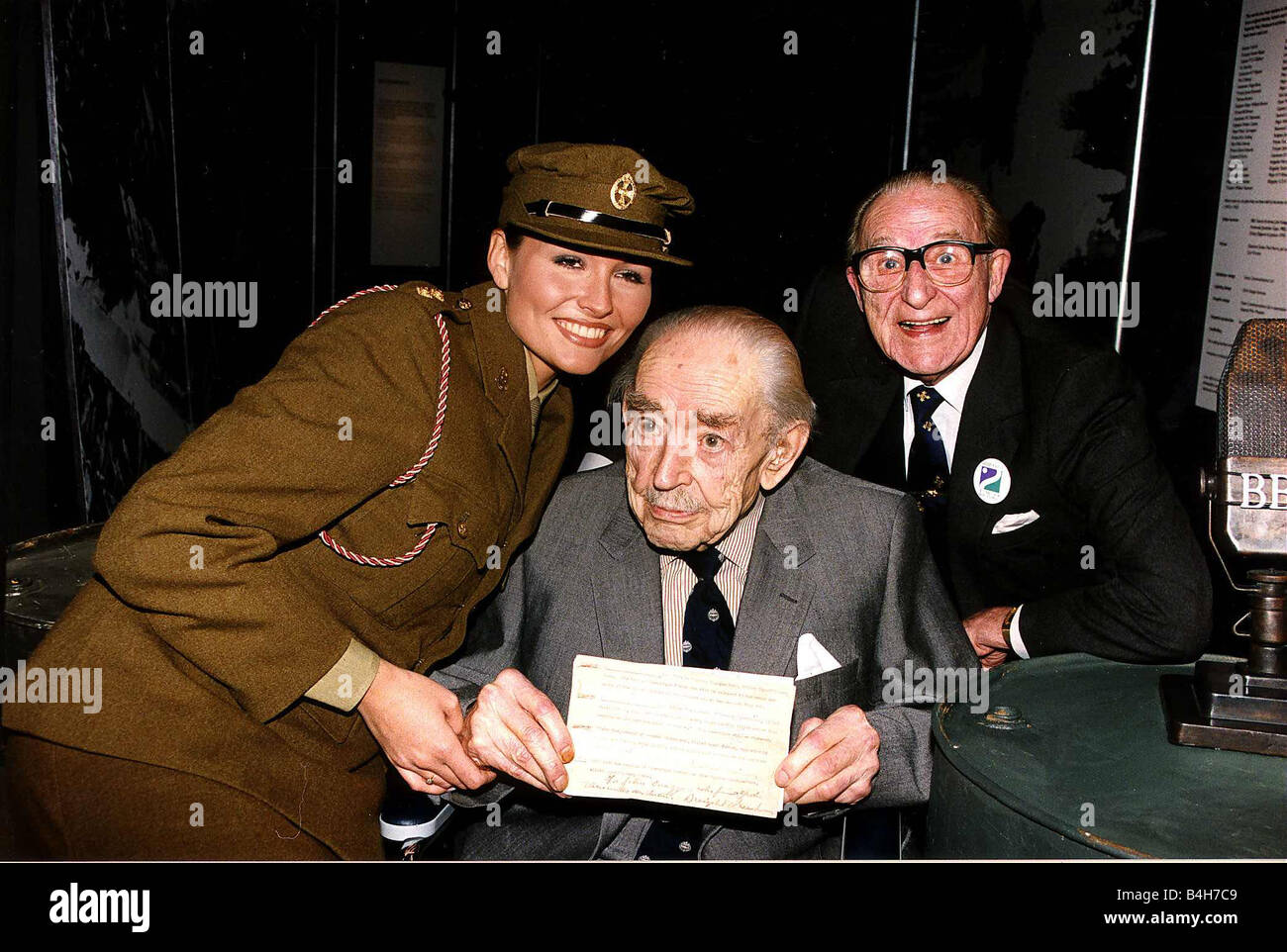 Charlie Chester comedian with Joanne Lewis actress left and John Snagge ...