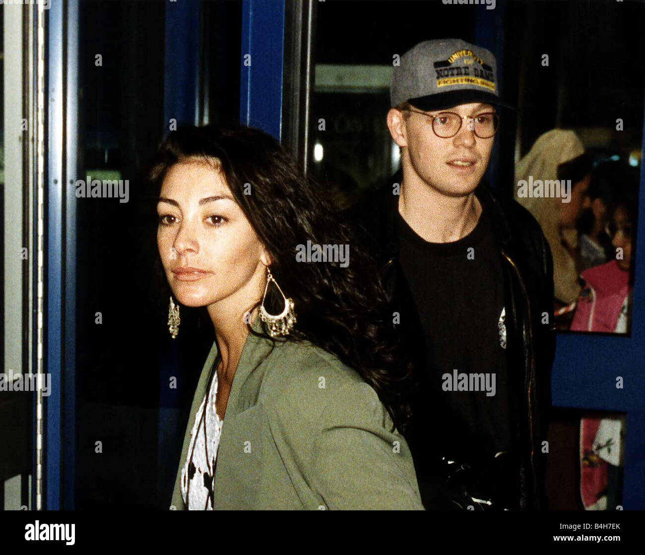 Jason Donovan actor and singer with girlfriend Danielle Gaha Stock ...