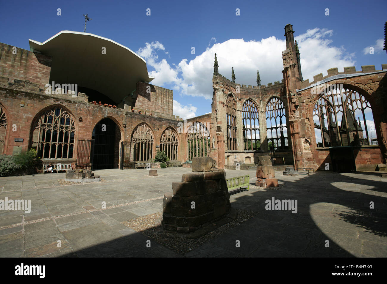 City of Coventry, England. The Second World War (WWII) bombed roofless ...