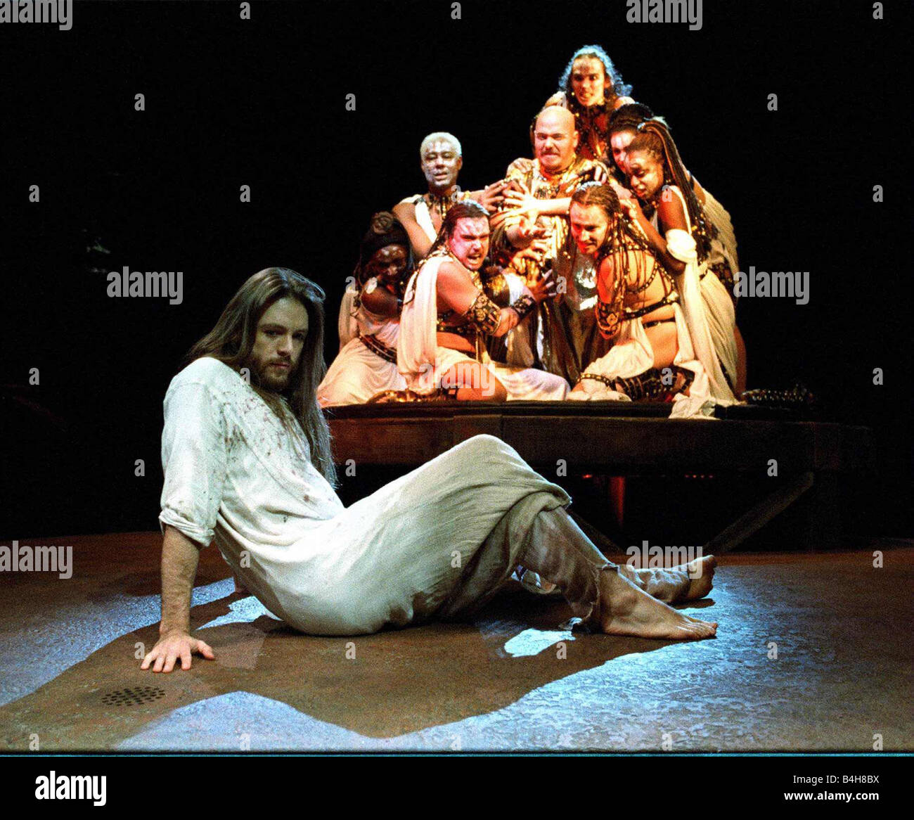 Steve Balsamo Actor as Jesus and the cast of Jesus Christ Superstar at ...