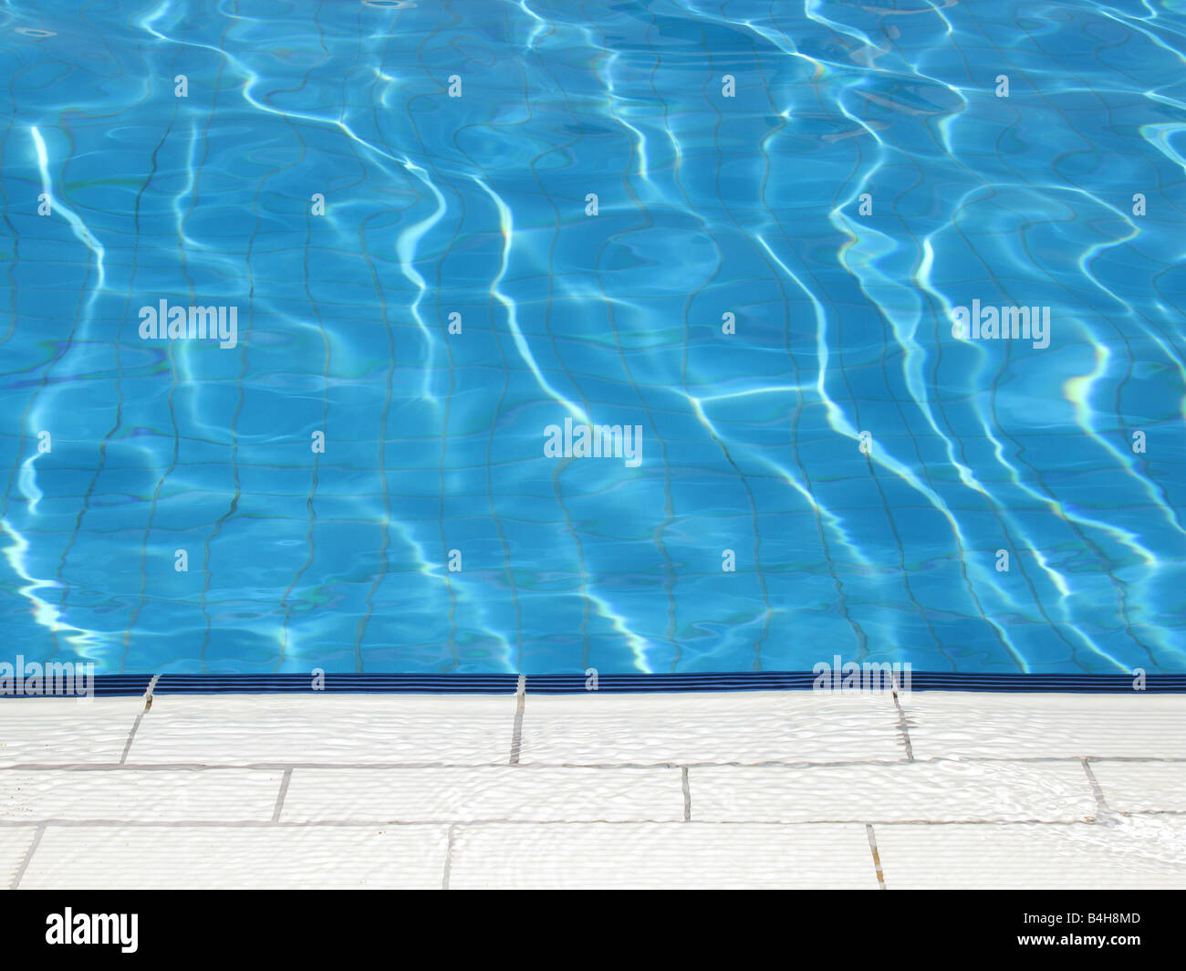 side of swimming pool, clear blue water Stock Photo - Alamy