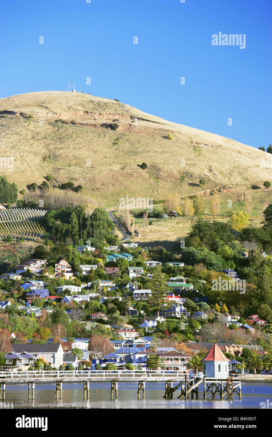 Akaroa wharf christchurch new zealand hi-res stock photography and ...