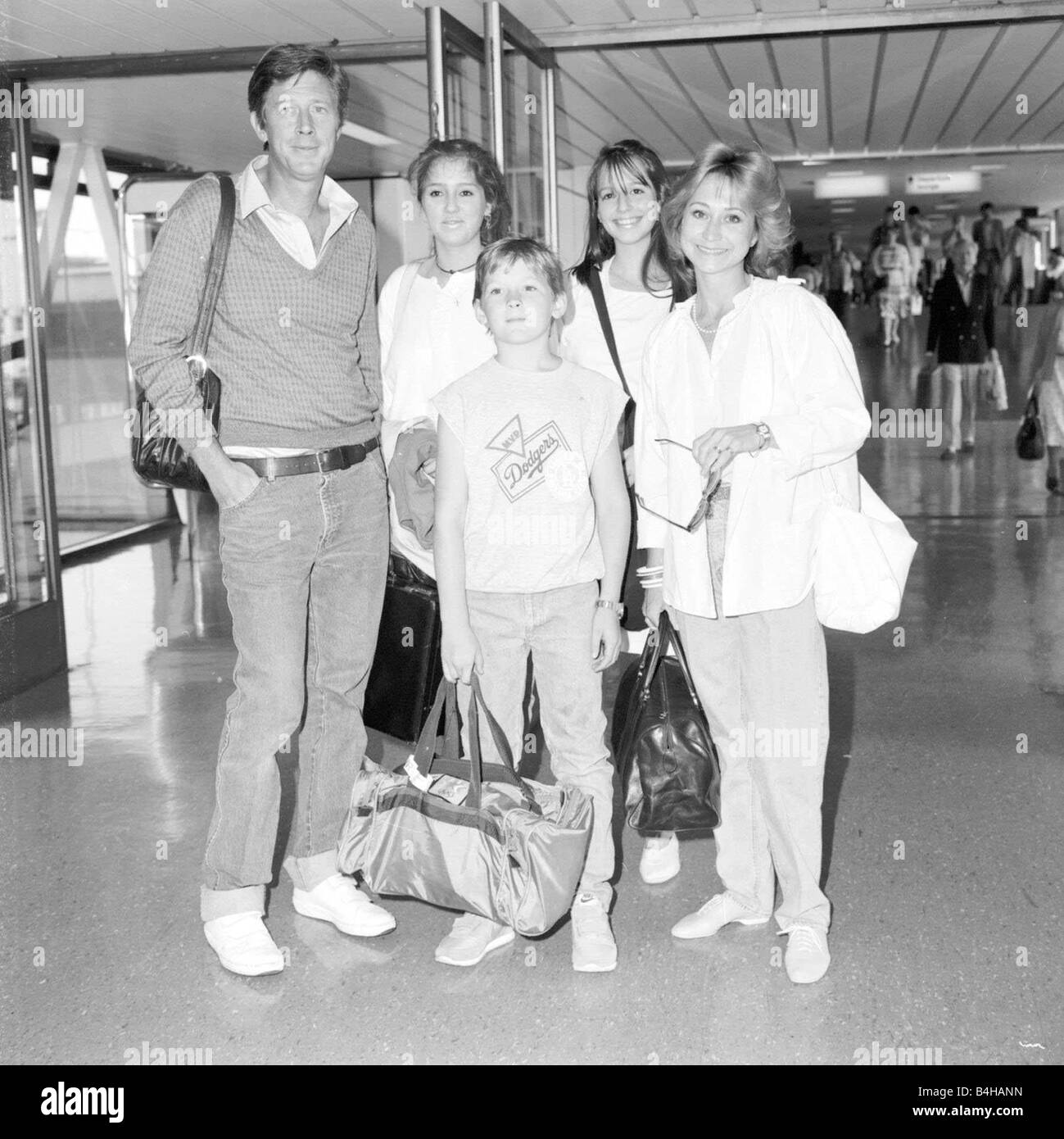 Actress Felicity Kendal with her family at Heathrow July 1984 her ...