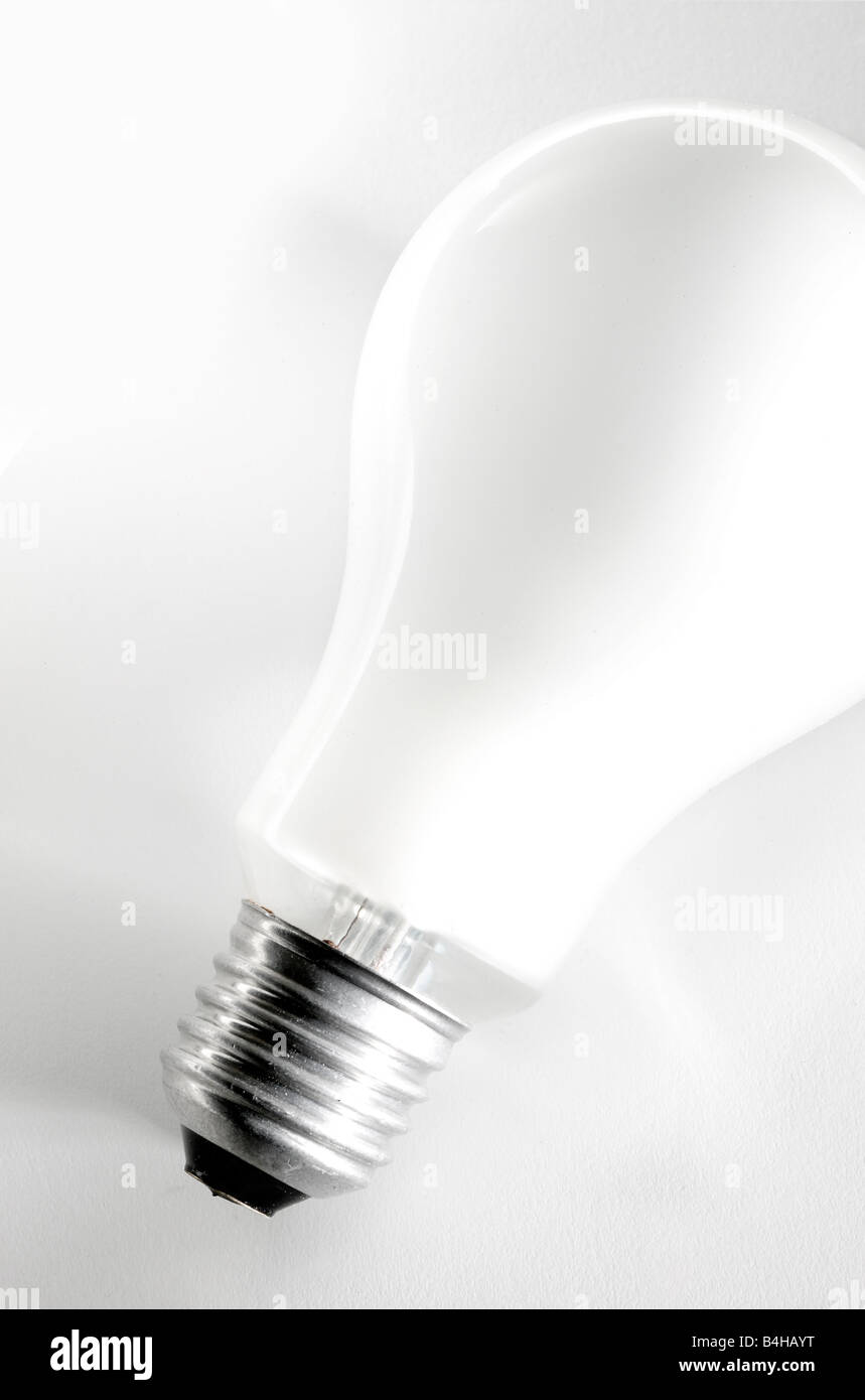 Light bulb on white background Stock Photo - Alamy