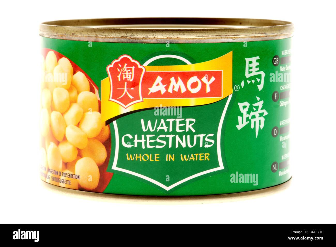 Tin of Water Chestnuts Stock Photo - Alamy