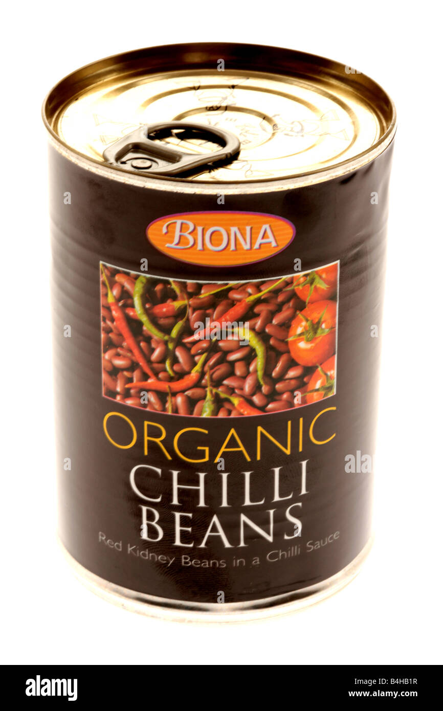 Tin of Chilli Beans Stock Photo - Alamy