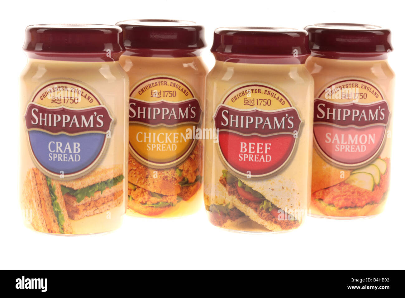 Pots of Sandwich Spread Pastes Stock Photo - Alamy