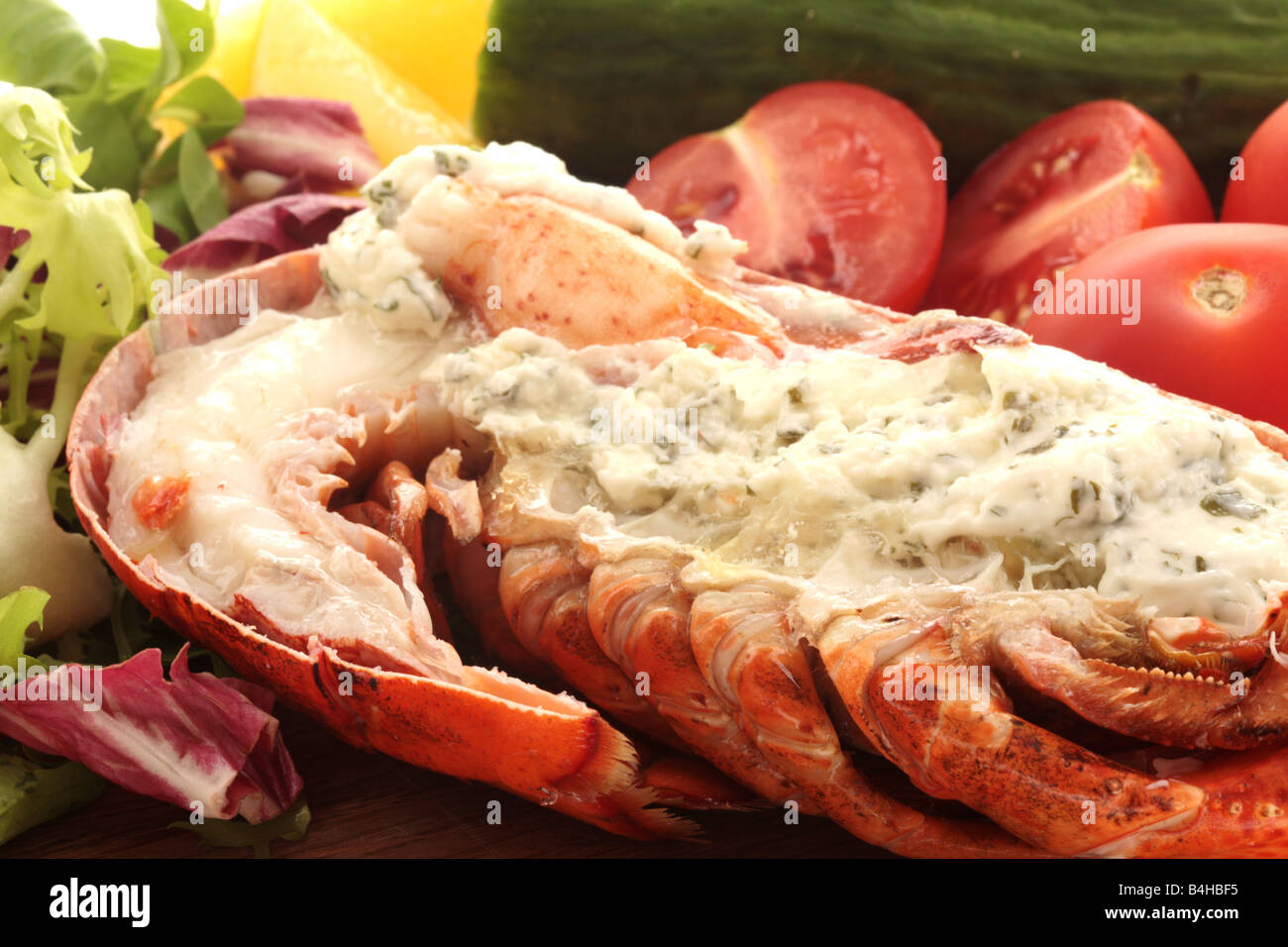 Fresh Delicious Luxury Canadian Dressed Lobster, Prepared And Cooked In ...