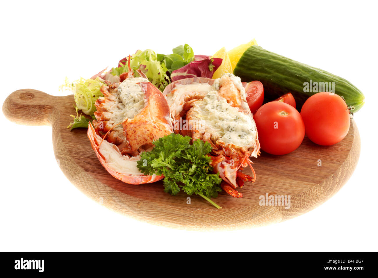 Fresh Delicious Luxury Canadian Dressed Lobster, Prepared And Cooked In ...
