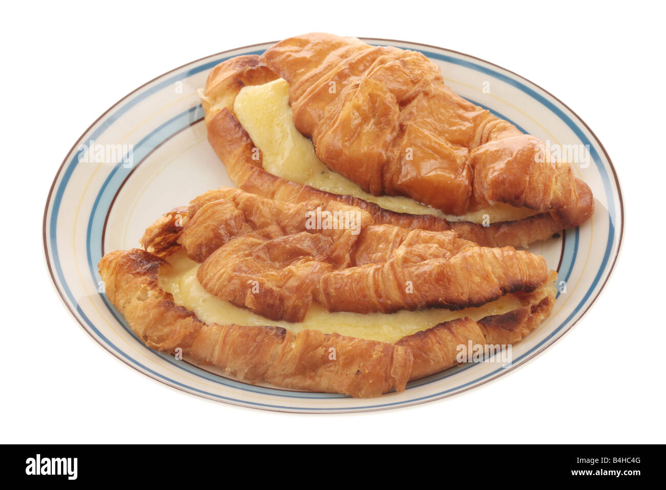 Melted Cheese on Croissants Stock Photo - Alamy
