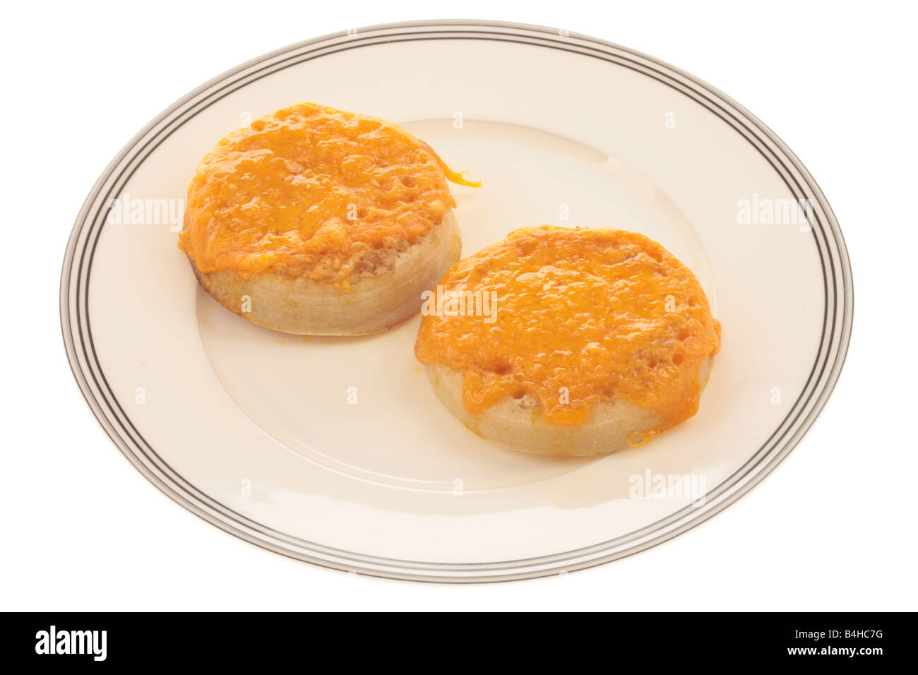 Fresh Hot Toasted Crumpets With Melted Grilled Cheese Topping Ready To ...