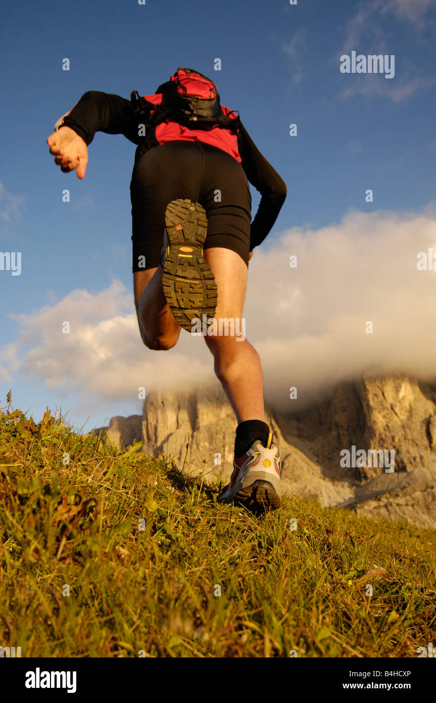 Man running back view one hi-res stock photography and images - Alamy