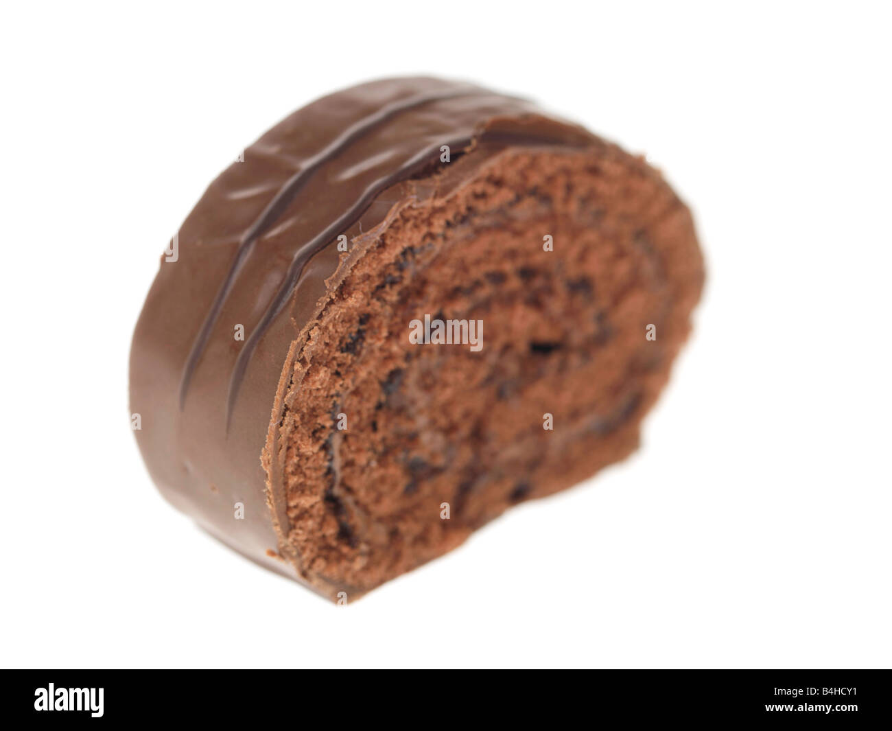 Christmas log chocolate roll Cut Out Stock Images & Pictures - Alamy