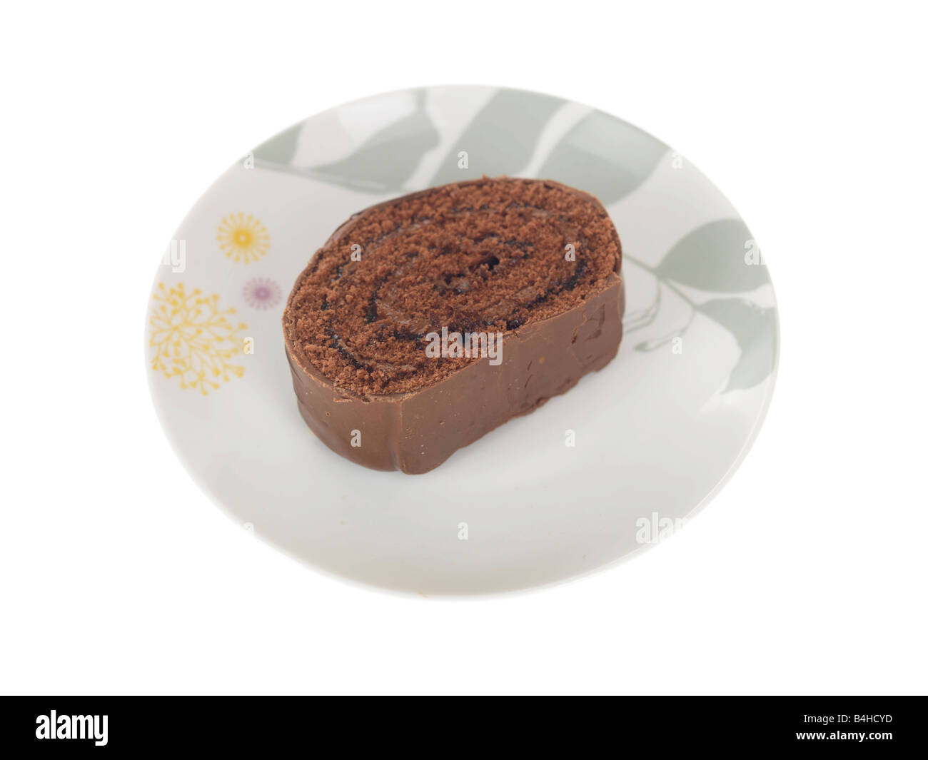 Christmas log chocolate roll Cut Out Stock Images & Pictures - Alamy