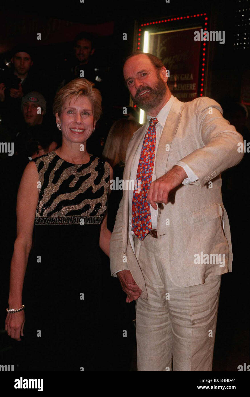 John Cleese actor with his wife at the film premiere of his new film ...