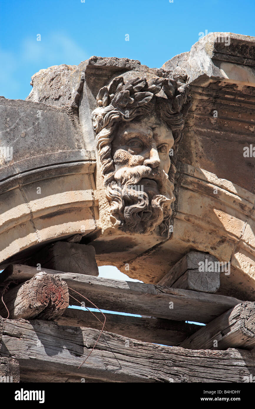Royal Opera House detail, Valletta, Malta Stock Photo - Alamy