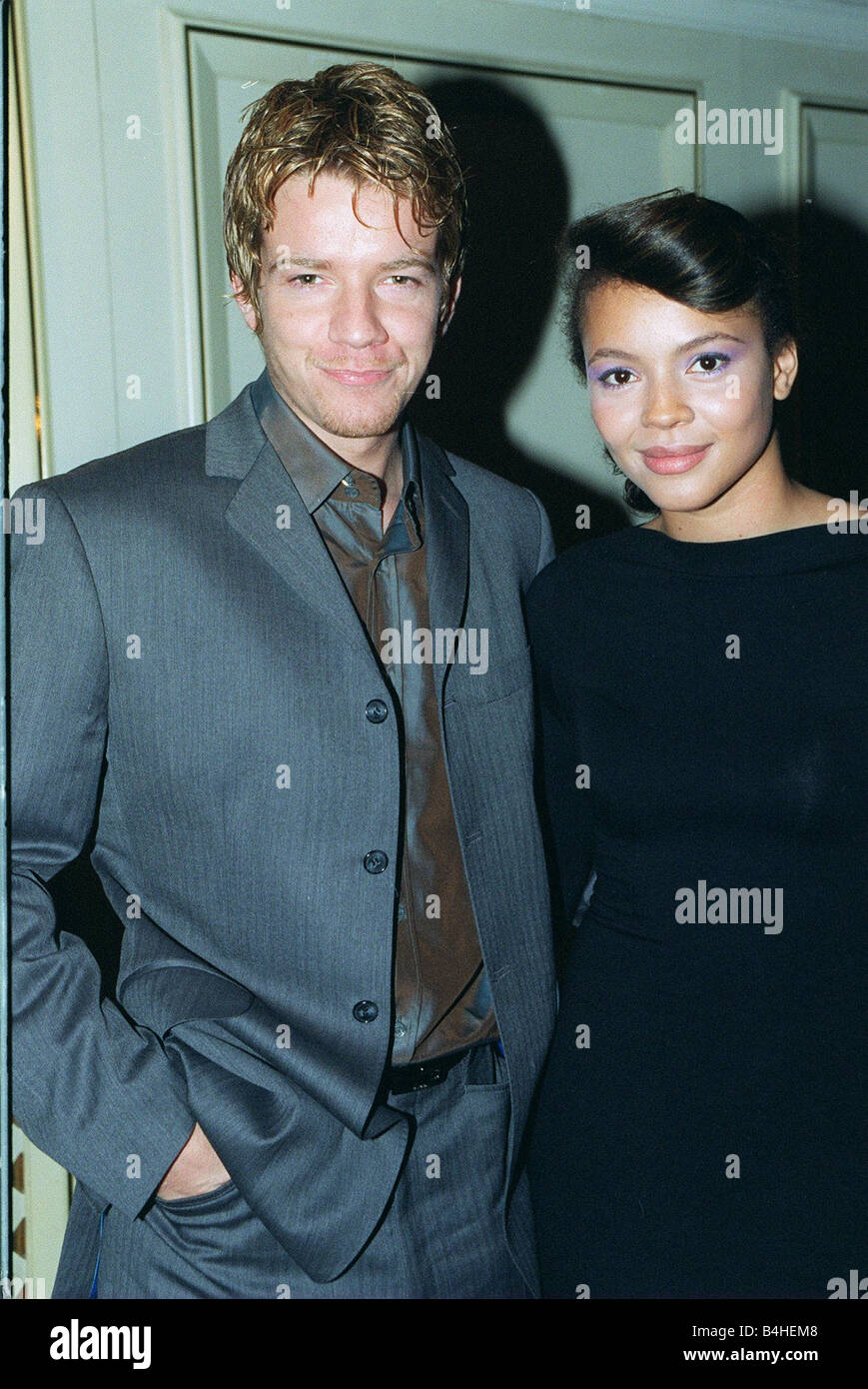 Max Beesley actor with friend at TV Awards March 1998 Pictured at the ...
