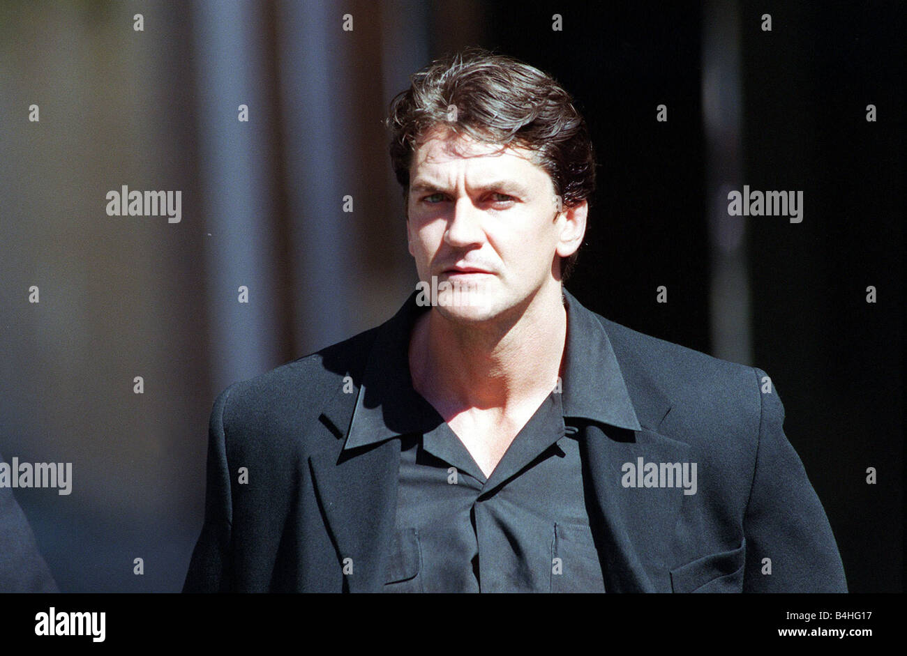 Craig Fairbrass Actor August 98 Actor at the funeral of Lenny Mclean ...