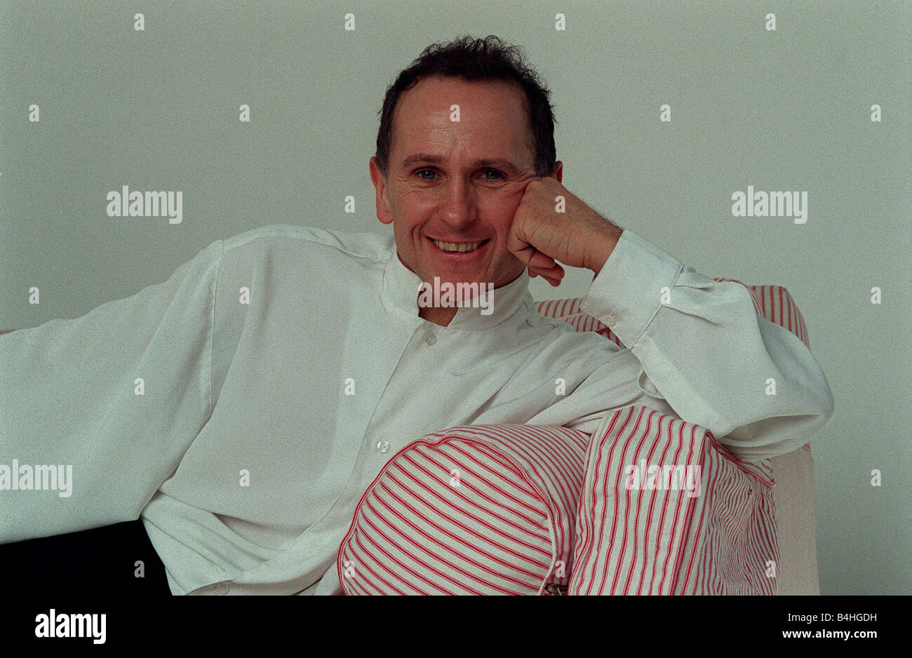 Wayne Sleep Dancer Actor September 98 At home relaxing sitting on chair ...
