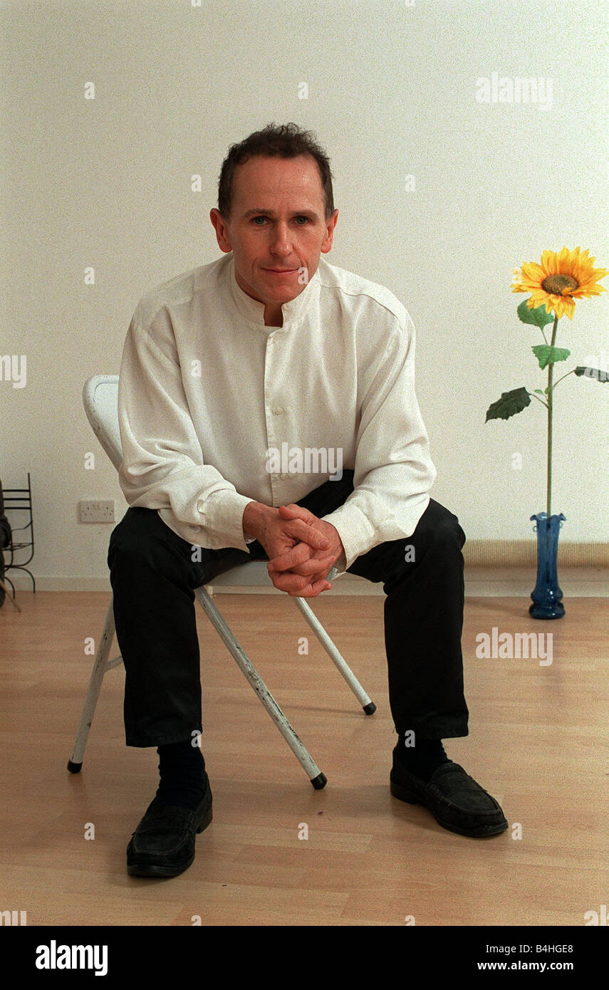 Wayne Sleep Dancer Actor September 98 At home relaxing sitting on chair ...