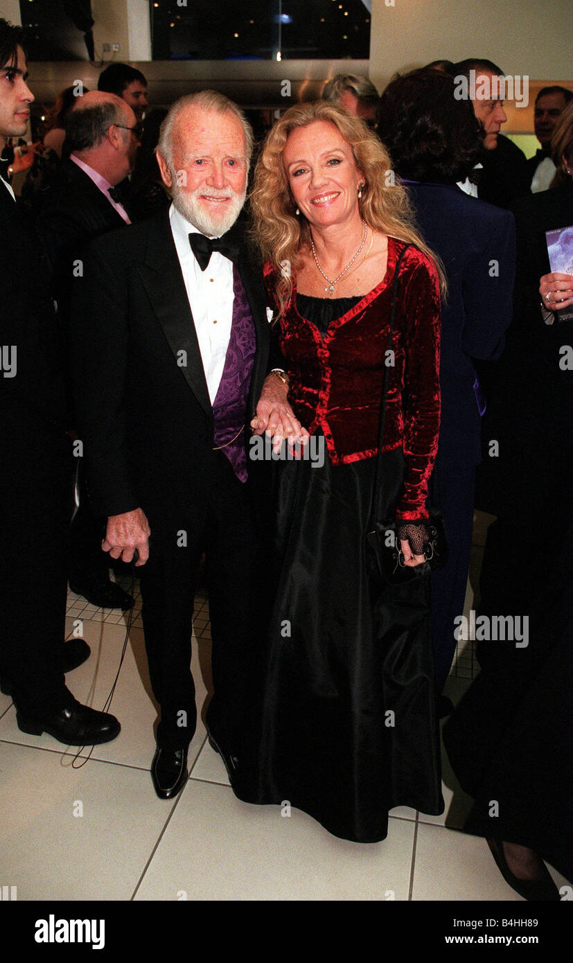 Actor John Mills With Actress Daughter Hayley Mills At The Premier Of
