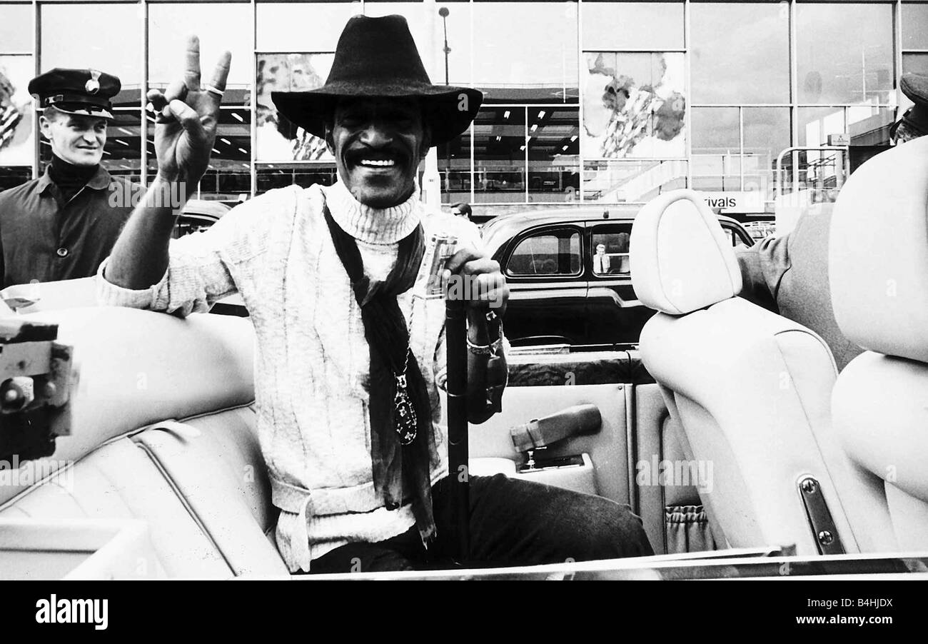 Sammy Davis Jnr singer actor in his new car 1969 Stock Photo - Alamy