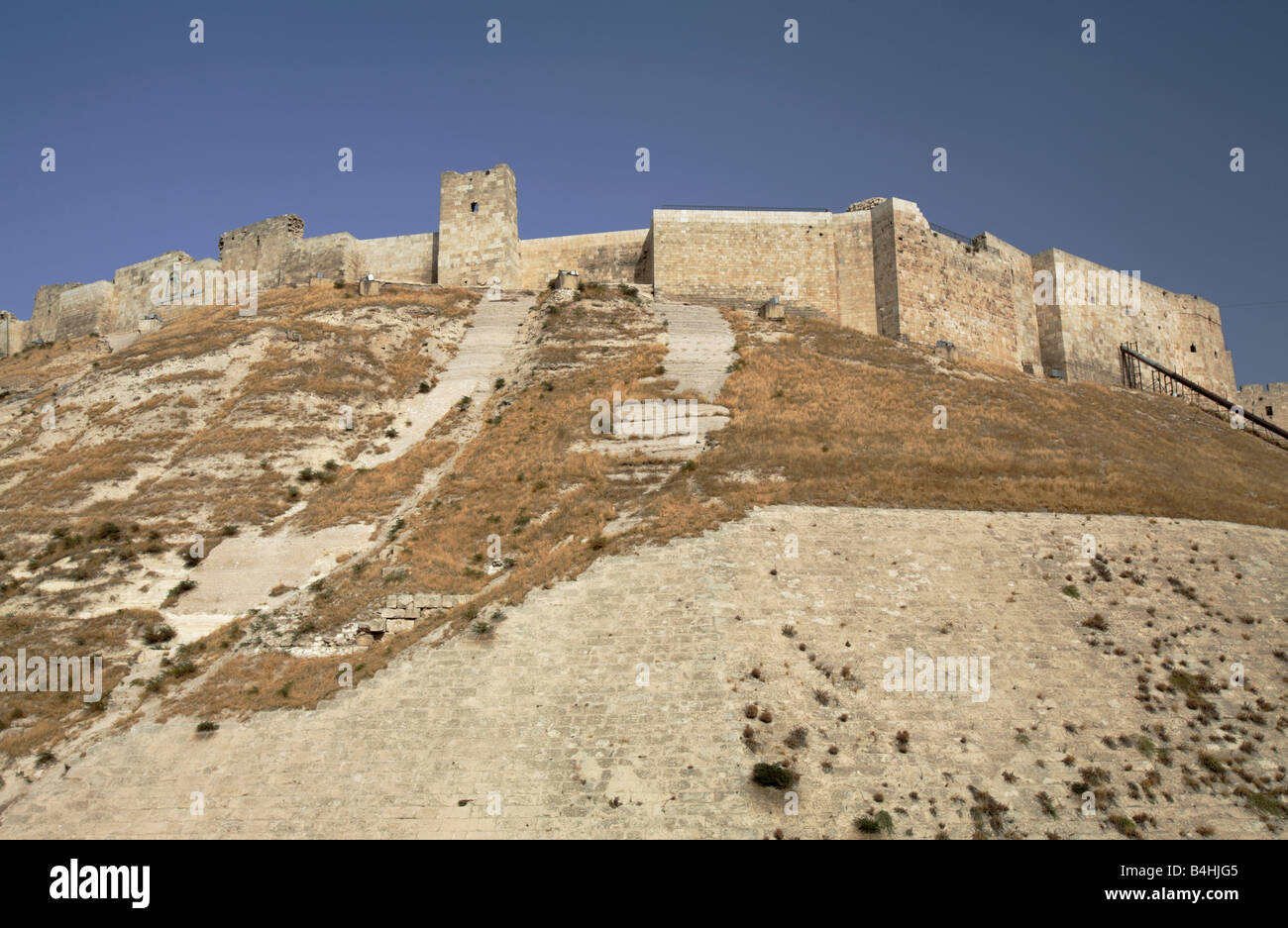 The ancient walls of the citadel of Aleppo, Syria Stock Photo - Alamy
