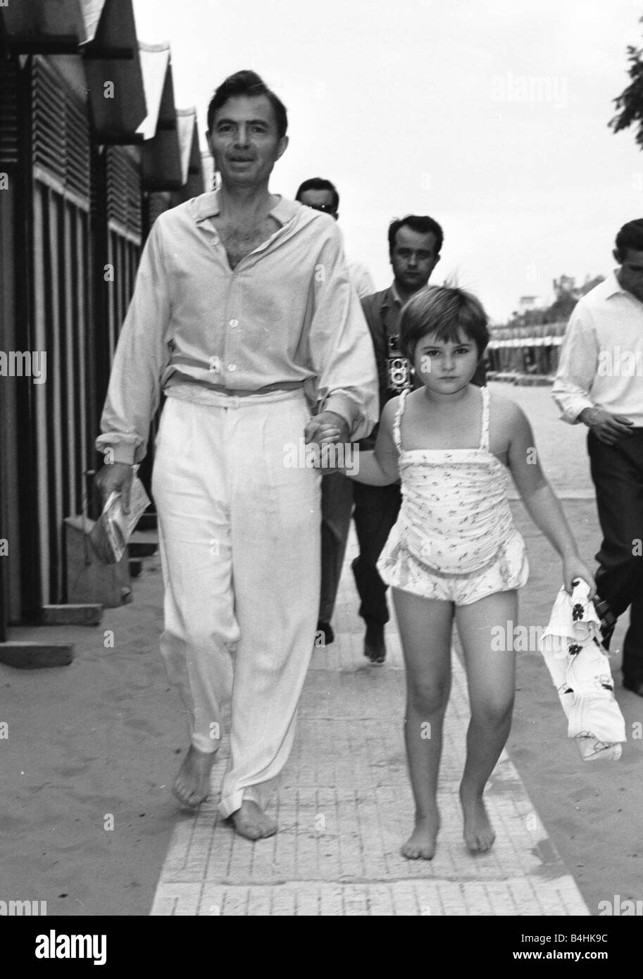 Venice Film Festival 1956 Actor James Mason with his daughter Portland ...