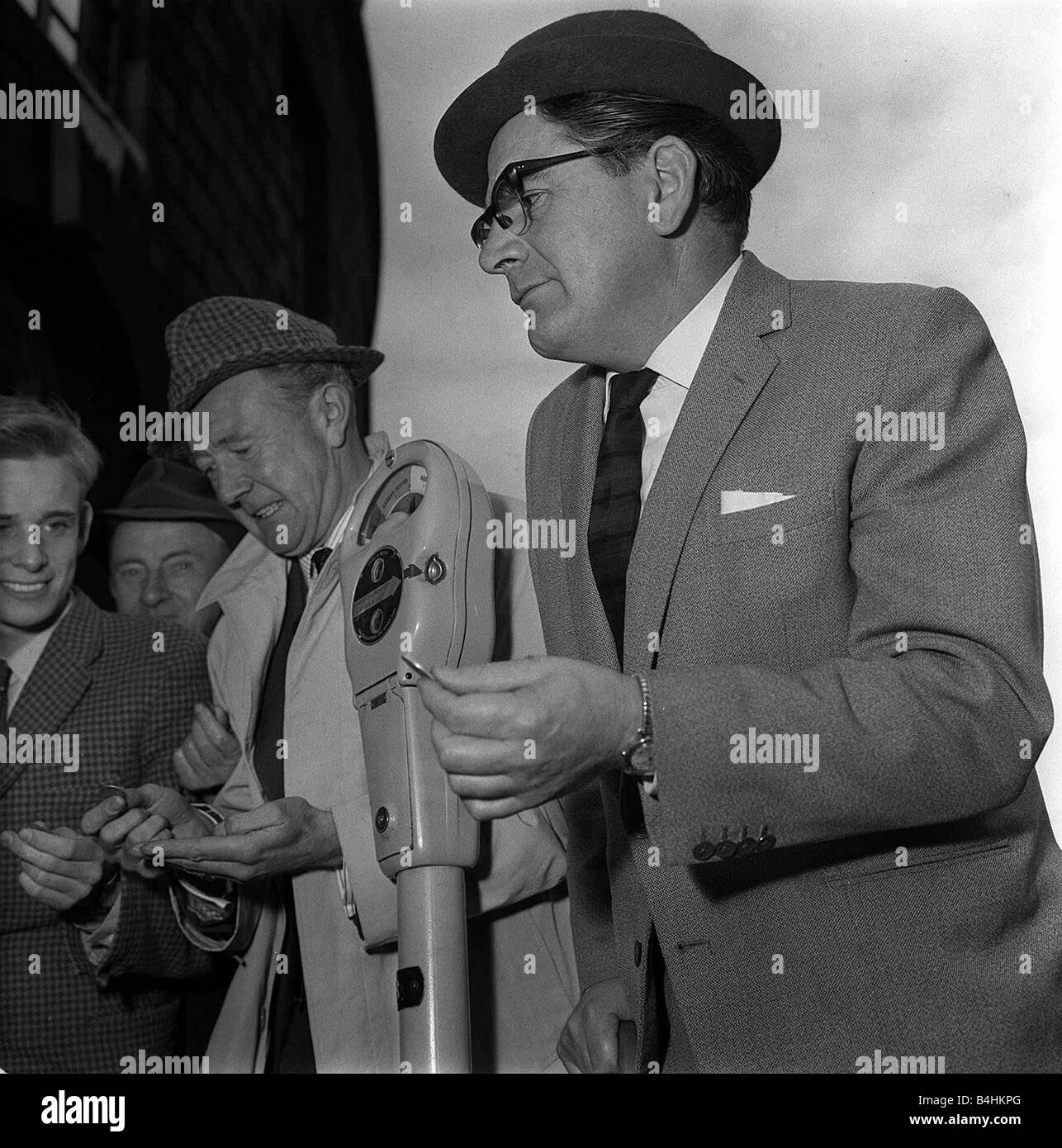 Harry Worth Comedy Actor October 1962 holding change for a parking ...