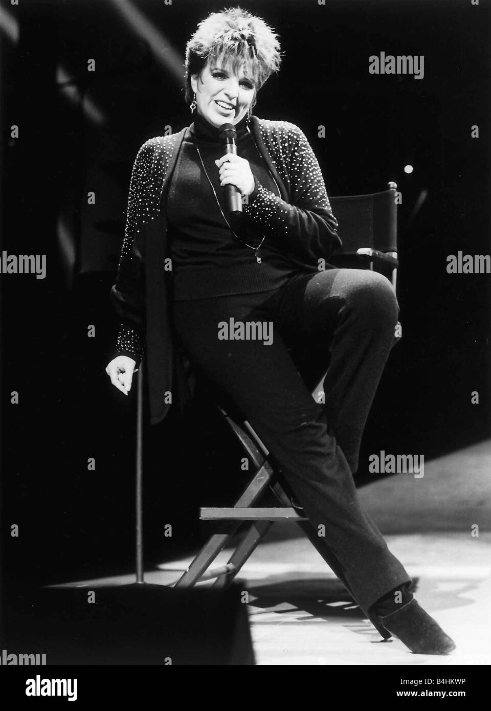 Liza Minnelli singer actress on stage at the London Palladium 1986 ...