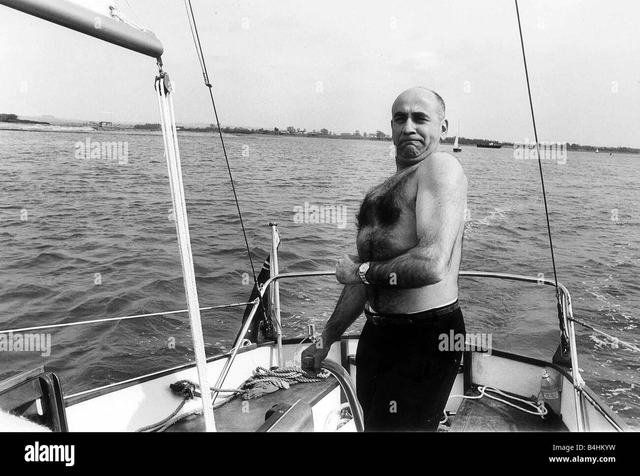 Warren Mitchell Actor March 1968 sailing on his new T24 sailor Dana Da ...