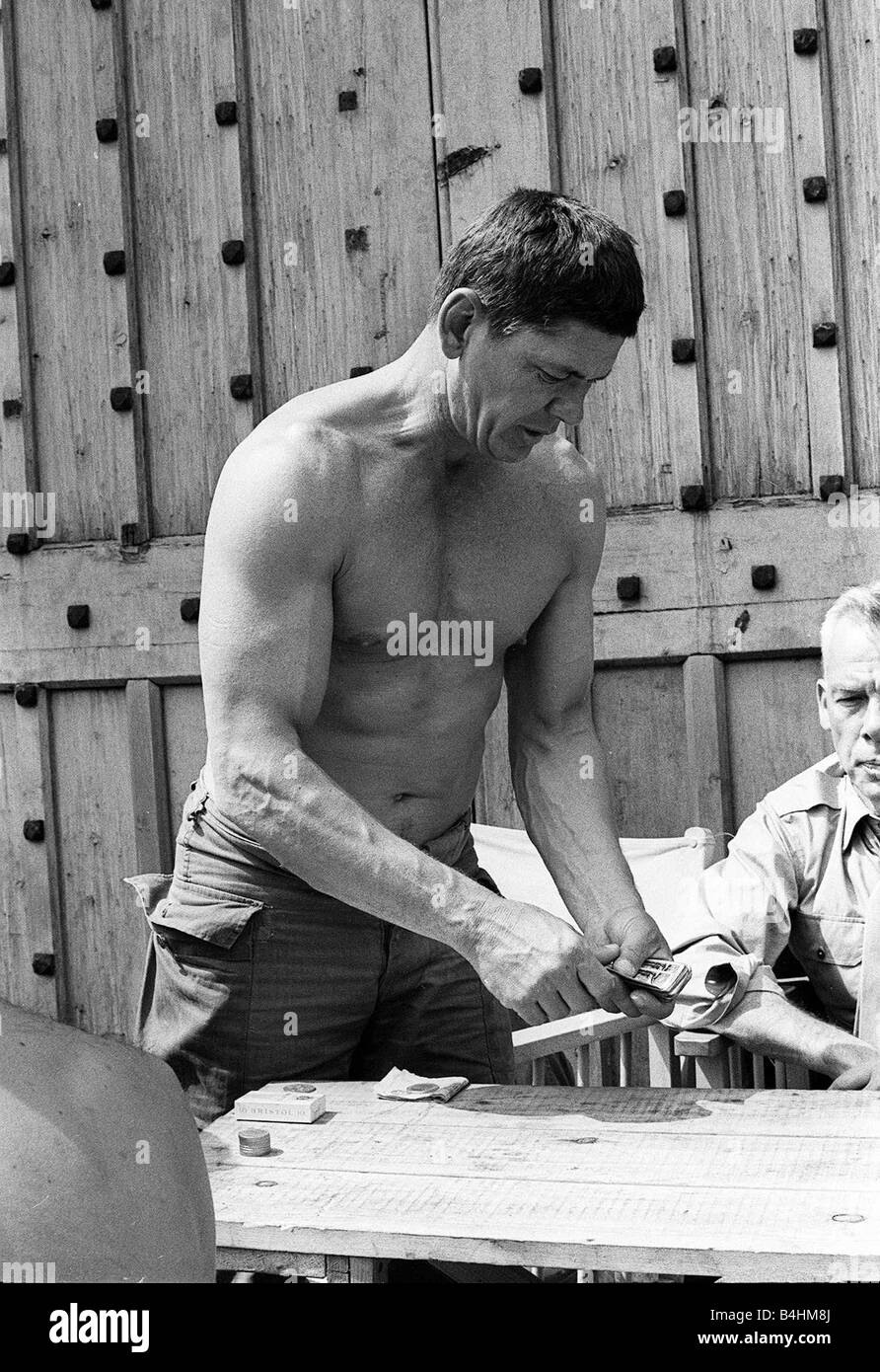 Charles Bronson June 1966 dealing cards in the film The Dirty Dozen ...