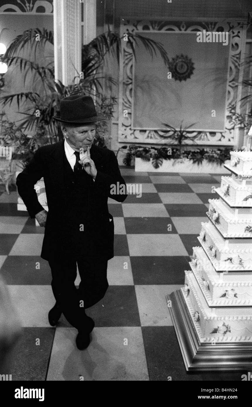 Charlie Chaplin Silent Comedy Actor April 1966 celebrates his 77th ...